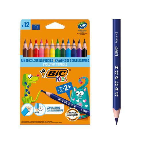 Etui 12 crayons de couleurs - Bic - Pichon.fr